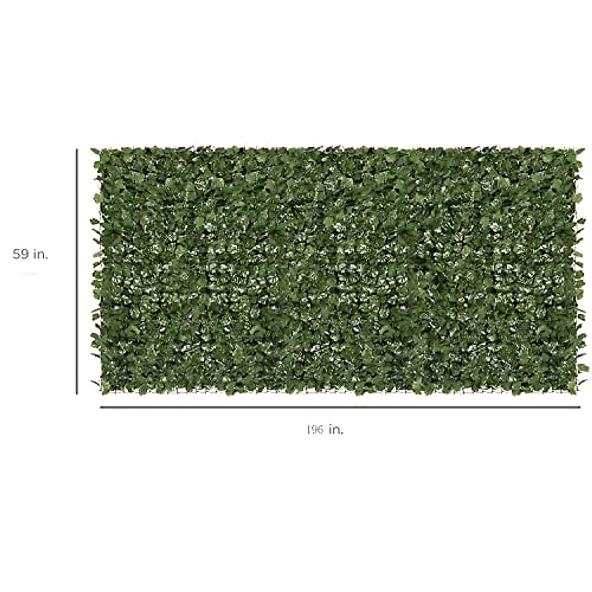 Artificial Ivy Hedge Roll, Ivy Leaves Screening Decorative Fence, Privacy Green Wall, 59x196 Vine Privacy Fence Wall Screen Faux Ivy Leaf Artificial Hedge Fencing Privacy Fence Screen Decorative