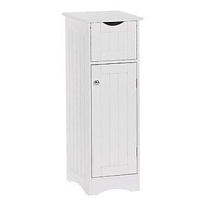 RiverRidge, White Ashland Slim Cabinet with Drawer, Size