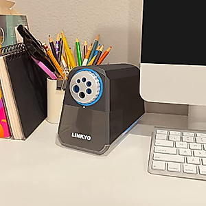 LINKYO Electric Pencil Sharpener Pro (Heavy Duty, Black)