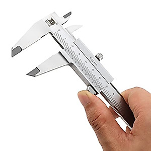Vernier Caliper Stainless Steel Non-Digital Caliper, 0-200mm Metric Manual Micrometer Caliper, 0.02mm Accuracy High Precision Caliper, Durable Slide Caliper Measuring Tool