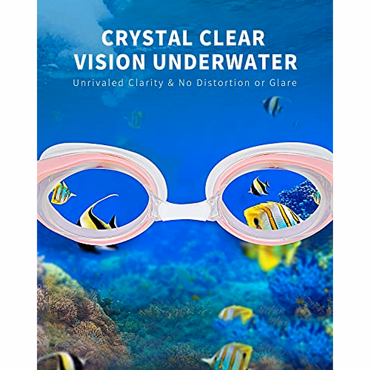 Aegend 2 Pack Swim Goggles, Swimming Goggles Flat Lenses Adult Men Women Youth