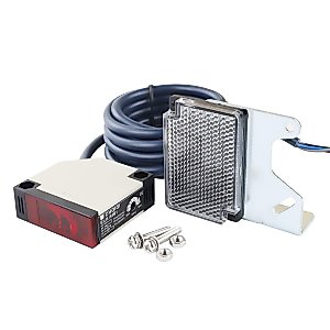 Indoor Wall Mounted Photoelectric Beam Sensor E3JK-R4M1 12-240VDC 24-240VAC Retroreflective photoelectric Sensor Switch Proximity Switch 2M Cable Induction 3M