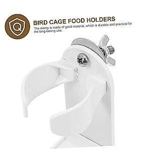 BESPORTBLE 3pcs Parrot Fruit Shelf Bird Cage Supplies Bird Cage Fruit Clips Bird Vegetable Holder Bird Vegetable Fruit Bird Food Fruits Basket Pet Parrot Vegetable Fixing Clips White Plastic