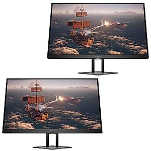 HP New OMEN 27i Monitor 2-Pack - 8AC94AA#ABA - 27" IPS LED QHD FreeSync & G-Sync Compatible Gaming Monitor