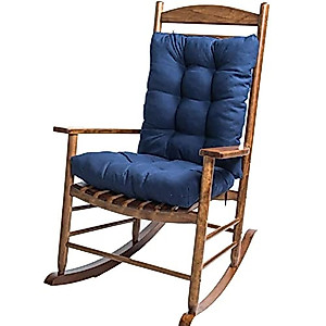 HERMJ Rocking Chair Cushions and Pads,Premium Tufted Back and Seat Cushion Non Skid Slip,2 Piece Set-Seat and Seatback,17"x17"and Seat Back 21"x17"