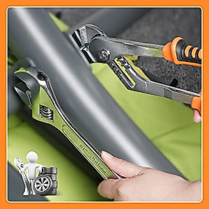 FASTORS 7 PCS Adjustable Wrench & Tongue and Groove Plier Set,Spanner Wrench Work with Groove Joint Pliers Make The Maintenance More Efficient,Plier Set Are Perfect for Basic Home Repair.