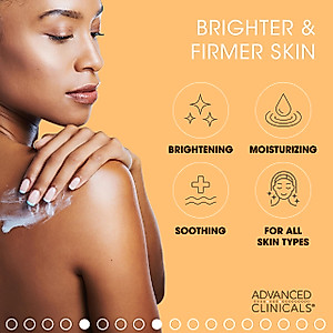 Advanced Clinicals Vitamin C Body Lotion + Potent Vitamin C Serum 2pc Bundle | Face Serum & Body Cream Brightening Skin Care Set & Kits For Wrinkles, Dark Spots, Dry Skin, & Uneven Skin Tone, 2-Pack