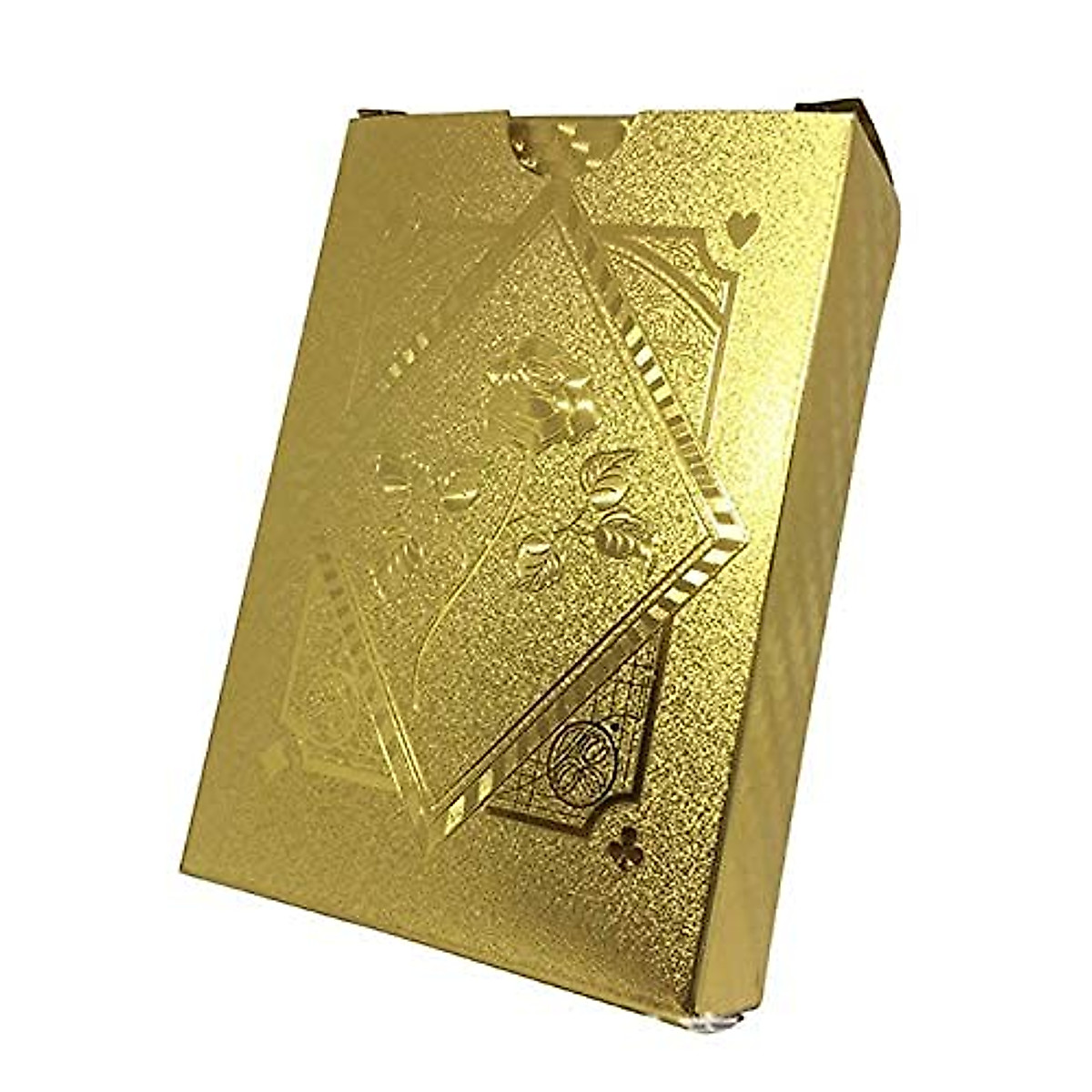 Jucoan 6 Decks of Playing Cards, Waterproof Plastic Poker Cards, Gold Foil Playing Cards for Party Game, Poker Size, Standard Index, (2 Gold, 2 Silver, 2 Pink)