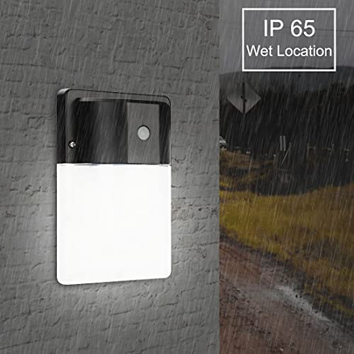 kadision LED Mini Wall Pack 13W, 5000K 1430lm (100W Incandescent Equiv.), Dusk to Dawn Outdoor Lighting Fixture, IP65 Waterproof ETL Listed, 2-Pack
