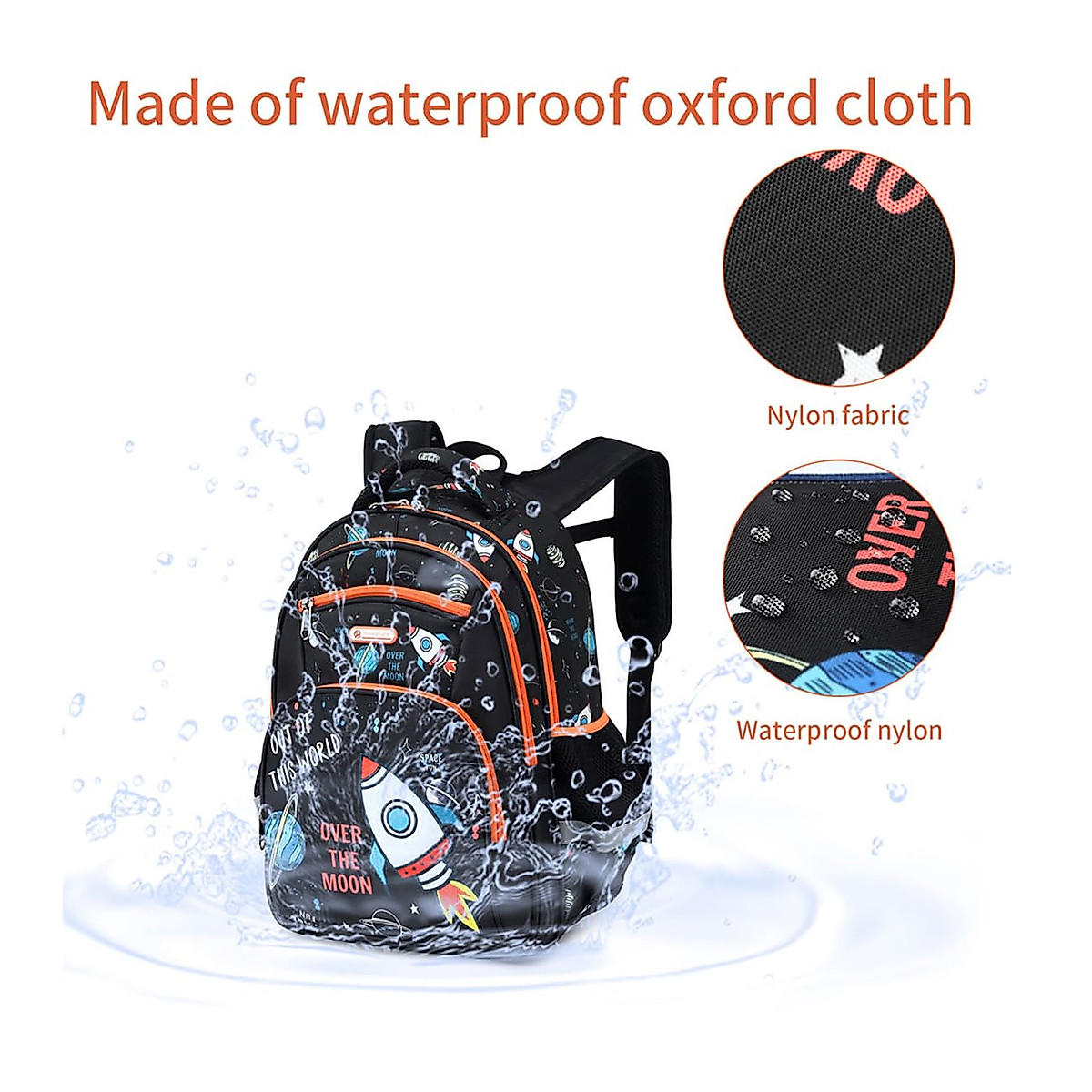 Kid Bookbag Boy Kindergarten Elenemtary Preschool Multi Compartment Backpack, Chest Strap Side Pockets