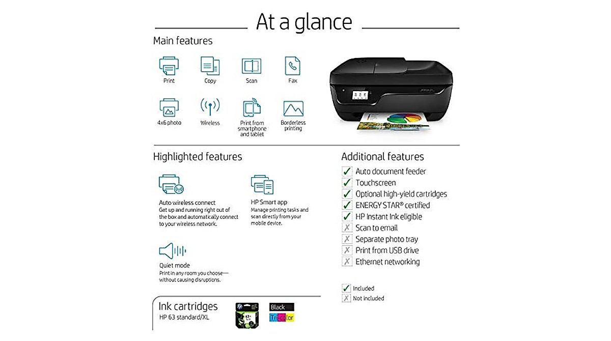 HP OfficeJet 3830 Printer - Versatile Wireless All-in-One Device