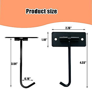 2 Pcs Under Cabinet Banana Hooks Folding Metal Banana Stand Banana Holder Self Adhesive Banana Hook Under Cabinet Hook for Bananas Or Other Kitchen Items Keep Bananas Fresh (Black)