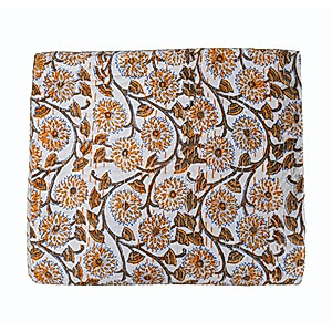 Maviss Homes Indian Traditional Handmade Patchwork Cotton Super Soft Kantha Quilt Blanket | Throw Bedspread Blanket | Bedroom Décor Throw Quilt |Home Décor; Grey