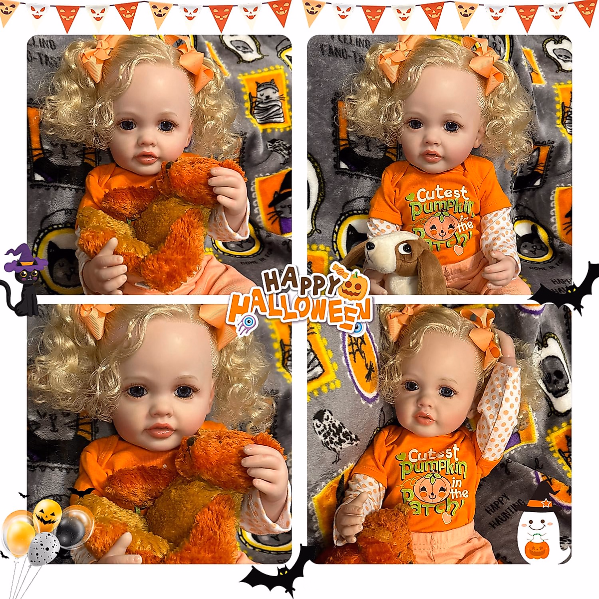 QARUQASE Lifelike Reborn Baby Dolls - 22inch Realistic Baby Doll Newborn Baby Dolls Full Vinyl Body Poseable Real Life Baby Dolls Girl with Hair for Kids Age 3+