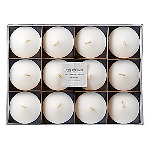 White Floating Candles, 3 Inch – Unscented Candle Discs | Perfect for Weddings, Receptions, Centerpieces, Bathtub Candles | Long Burning | Bulk Set of 24