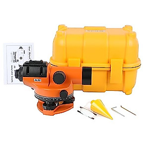 Automatic Optical Level 32X with Self-Leveling Magnetic Dampened Compensator and Transport Lock, Height/Distance/Angle Measuring Tool 393Ft of 3/10" at 100Ft Leveling Accuracy IP54 Waterproof