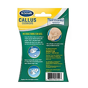 Dr. Scholl's CALLUS CUSHION with Duragel Technology, 5ct // Relieves Callus Pressure and Provides Cushioning Protection against Shoe Pressure and Friction for All-Day Pain Relief