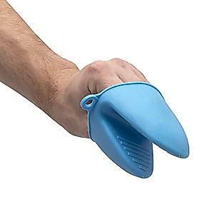 OMAVEE Plate Setter Lifter – Heavy Duty Nonslip Handle for Heat Deflector, Pizza Stone, BBQ Plates, Grates & Grills – Fits Big Green Egg, Kamado and More – Includes a Silicone Oven Mitt