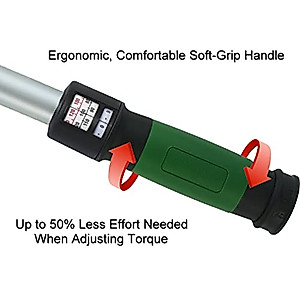 eTORK Click-Style Torque Wrench (3/8-Inch Drive) (Range: 50-250 Inch Pounds / 6-28 Newton Meters)