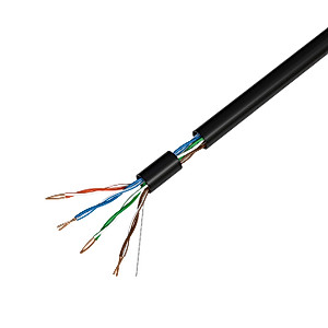 1000ft Cat5e Solid 24AWG Cable UTP Cat5 Bulk Pull Box Network Copper Clad Aluminum Wire (Unshielded (UTP), Black)