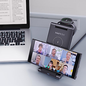 Wireless Charging Station for Samsung,MANKIW Foldable 3 in 1 Fast Charger Station for Galaxy S24 S23 S22 S20 Ultra Z Flip Fold 5/4/3Galaxy Watch 6/5/4/3Buds