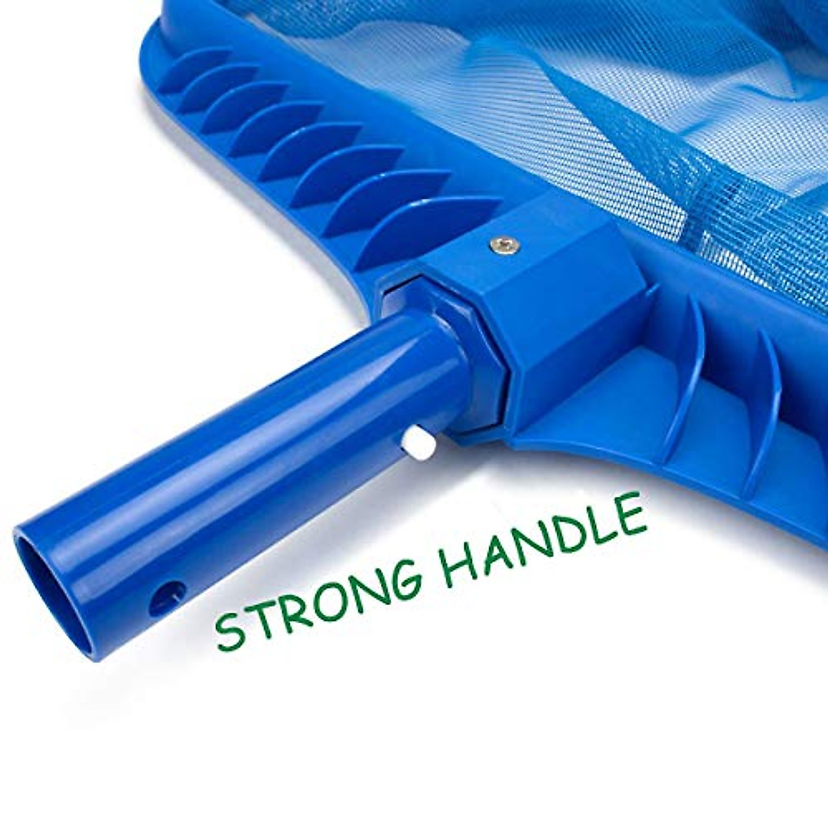 AnSun Upgraded Pool Skimmer Net, Heavy Duty Leaf Rake for Cleaning Swimming Pool & Pond, Fine Mesh Deep Bag Catcher with Strong Plastic Frame