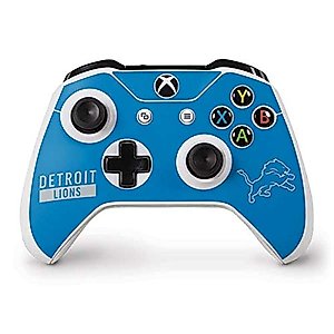 Skinit Decal Gaming Skin Compatible with Xbox One S Controller - Officially Licensed NFL Detroit Lions Blue Performance Series Design