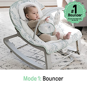 Ingenuity Keep Cozy 3-in-1 Grow with Me Vibrating Baby Bouncer Seat & Infant to Toddler Rocker - Spruce, Newborn and up