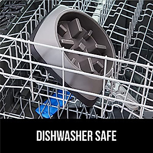 Gorilla Grip Slip Resistant Slow Feeder, 4 Cups, Cat and Dog Bowl, Slows Down Pets Eating, Prevent Overeating, Feed Small, Large Pets, Fun Puzzle Design, Dogs Cats Bowls for Dry and Wet Food, Gray