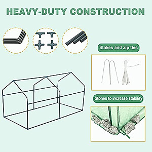 SUNGIFT Mini Greenhouse for Outdoors, Portable Hot House, Large Roll-up Doors with Zipper, PE Garden Bed Cover for Plants, 71 X 36 X 36 Inch