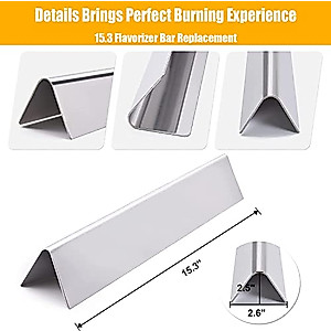 22.5 inch Flavorizer Bars Replacement Compatible for Weber 7536, Spirit 300 E310 E320 S310 S320, Spirit 700, Weber 900, Genesis Silver B C, Genesis Gold B C, Replace for Weber 7537, 65903 (7536-2Pack)