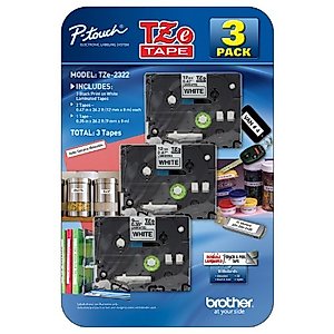 Brother P-Touch - Label Tape Assorted Pack - (2) TZe231 & (1) TZe221