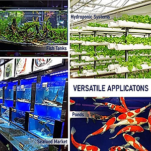 PONDFORSE Air Pump for Aquariums and Hydroponic Systems with Air Flow Control Lever Valve, Adjustable Airflow Fish Tank 475GPH Air Pump 20W 30L/min (475GPH, 20W)