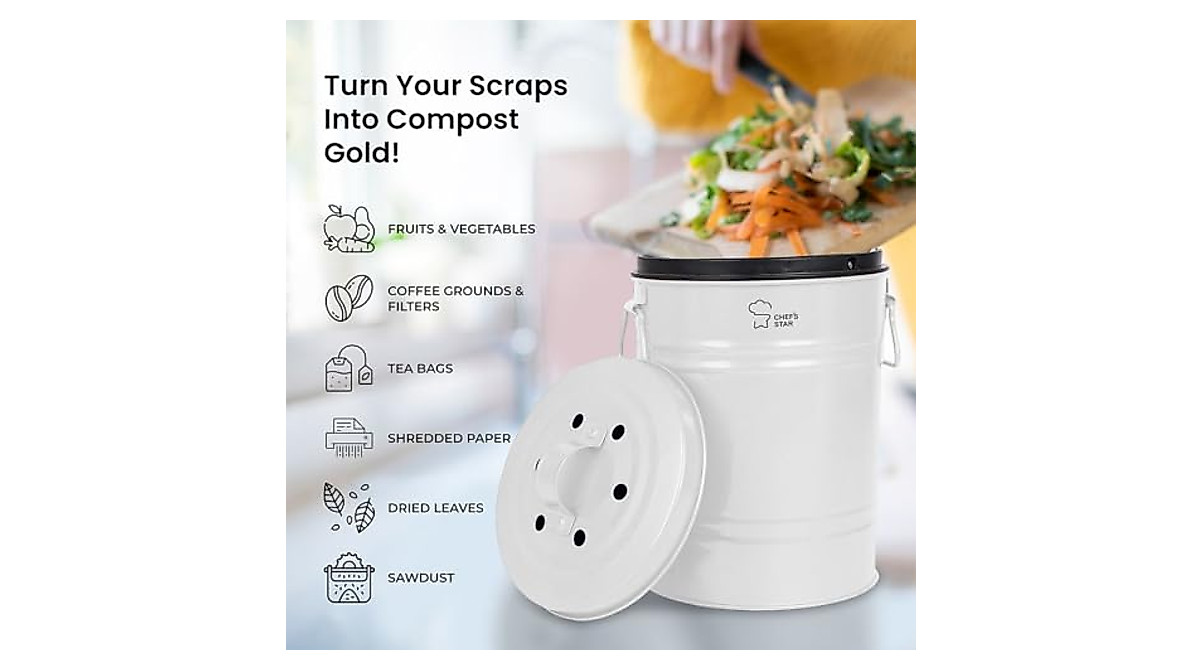 Chef's Star Compost Bin: Efficient Indoor Waste Solution