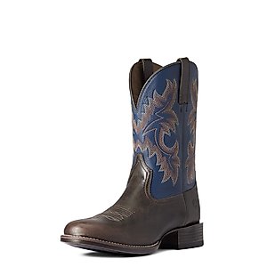 ARIAT BMVY9 Mens Stockman Ultra Western Boot Wicker/Federal Blue 11.5 Wide