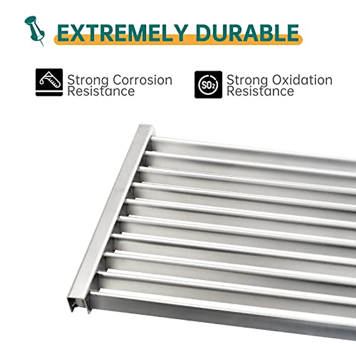 Kalomo 16”Grill Grate Replacement Heat Plates Shield BBQ Gas Grill Parts for 4 Burner Dyna-Glo DGF493BNP DGF493PNP DGB494SPB, Kenmore 146.23678310 146.23681310 146.23679310, Backyard BY13-101-001-12