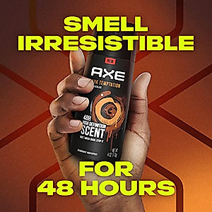 AXE Dual Action Body Spray Deodorant for Long Lasting Odor Protection Dark Temptation Body Spray Deodorant for Men Formulated Without Aluminum 4. 0 oz, Twin Pack