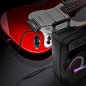 RIIEYOCA 1/4" to 1/4" TS Male to Female Cable, Nickel Plated 6.35mm Mono Male to 6.35mm Mono Female Audio Cable for Amplifier, Speaker,Guitar(1m/3.28ft)