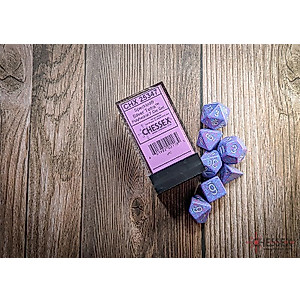 Chessex CHX25347 Dice-Speckled Silver Tetra Set