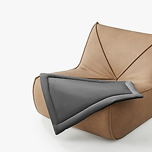 Allisandro Water-Proof Dog Bed, Washable Mat Crate Pad, Durable Pet Beds Soft Dog Mattress, Anti-Slip Kennel Pads for Dogs, Cats and Small Animal, Grey (18 x 12 Inches)