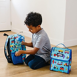 Wildkin 15-Inch Kids Backpack for Boys & Girls, Perfect for Early Elementary, Backpack for Kids Features Padded Back & Adjustable Strap, Ideal for School & Travel Backpacks(Trains, Planes, and Trucks)