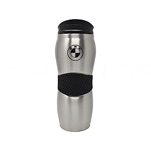 BMW Genuine 14oz Travel Mug (Brushed Steel)