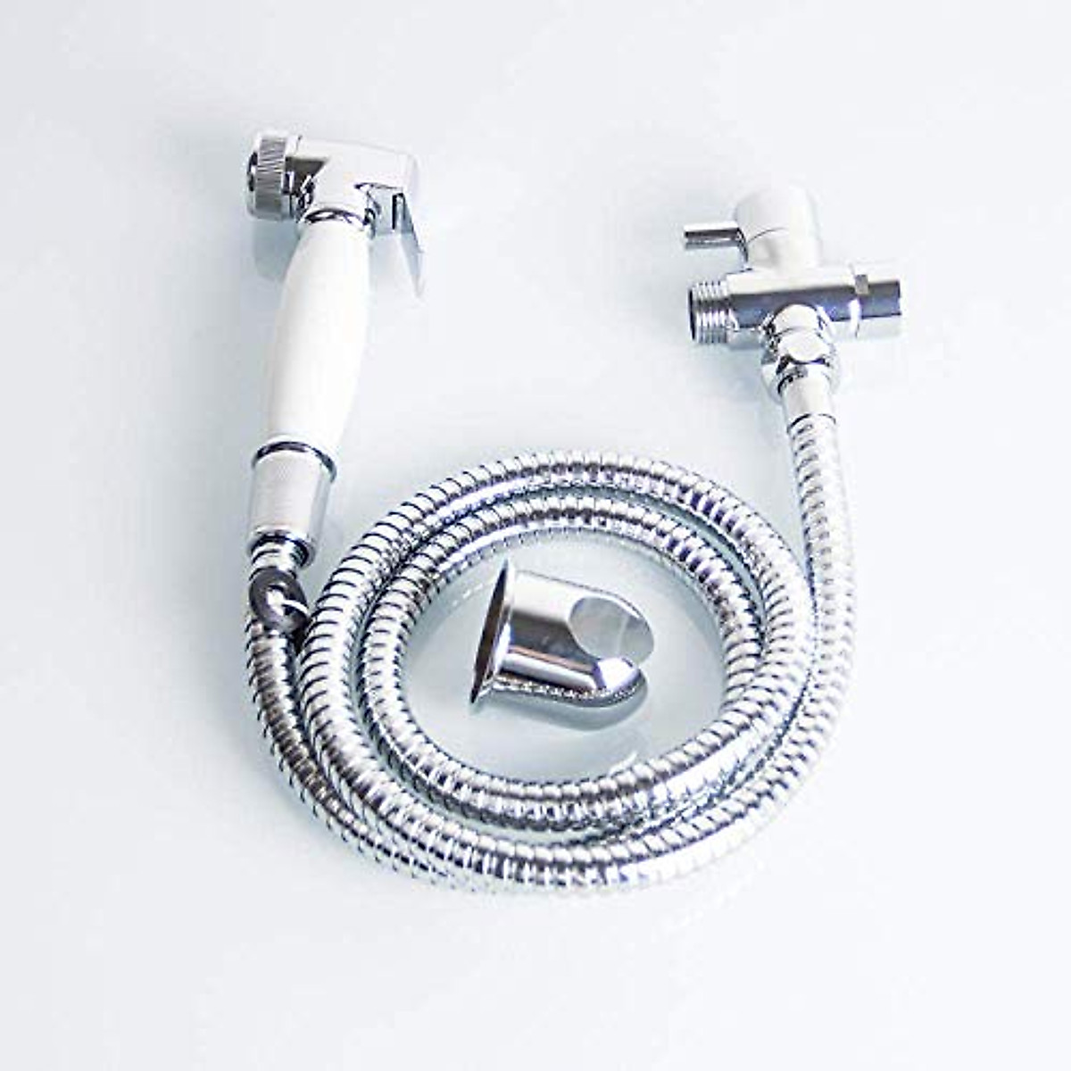 JIYTG Bidet Shower Kit Bidet Muslim Shower tap into a Shower or Bidet Toilet Spray Gun Set Bidet Washer Butt Washer Bidet Spray Gun Faucet Showerheads