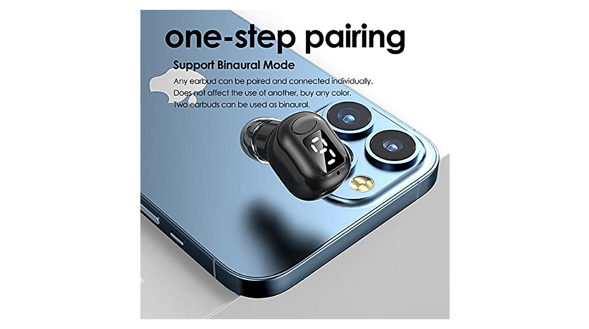 Invisible Bluetooth Earbuds - Tiny, Discreet & Long Battery Life