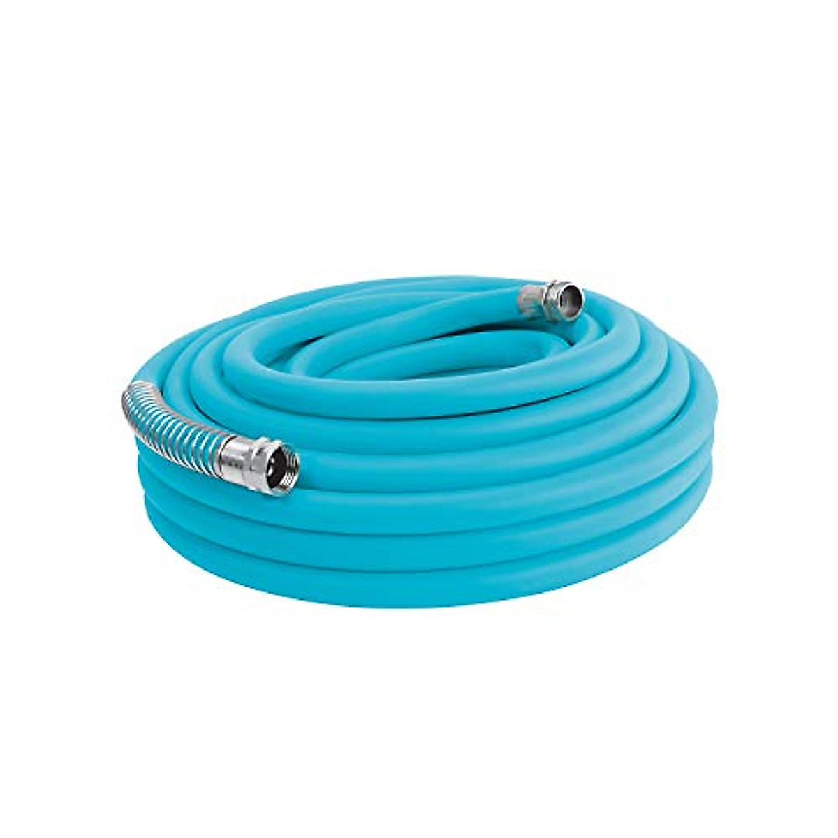 Aqua Joe AJPGH50-DWS 5/8 in 50 Ft. Hybrid Polymer Flex Kink Free Hose, Blue