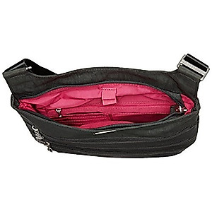 Baggallini unisex adult Big Zipper Travel Crossbody cross body handbags, Gray, One Size US