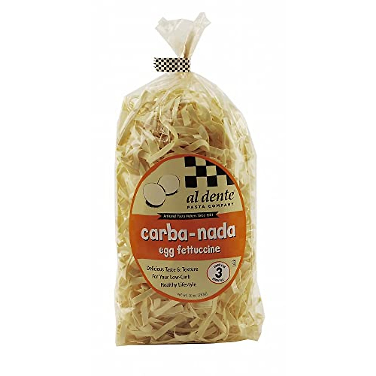 Al Dente Carba-Nada Egg Fettuccine 10 Ounce (Pack of 1) Bag
