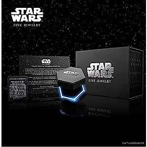 Jewelili Star Wars™ Fine Jewelry Grogu™ Women's Pendant 1/10 Ct.Tw. Diamonds and Green Amethyst, 10K Yellow Gold and Sterling Silver