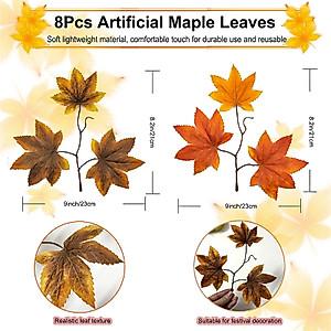 Fall Balloon Arch Kit Navy Blue Orange Sand White Metallic Gold Balloons Garland Maple Leaves for Thanksgiving Birthday Baby Shower Wedding Party Decorations