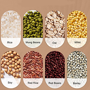 Zerodis Rice and Grain Storage Container, 360° Rotating Food Dispenser with Lid for Black Rice, Yellow Rice and Other Small Beans(White 9kg / 19.84lb)